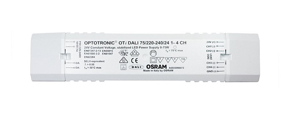 Osram Optotronic OTi 75 220-240 LED voeding 75W 4 kanalen 24V DC DALI d